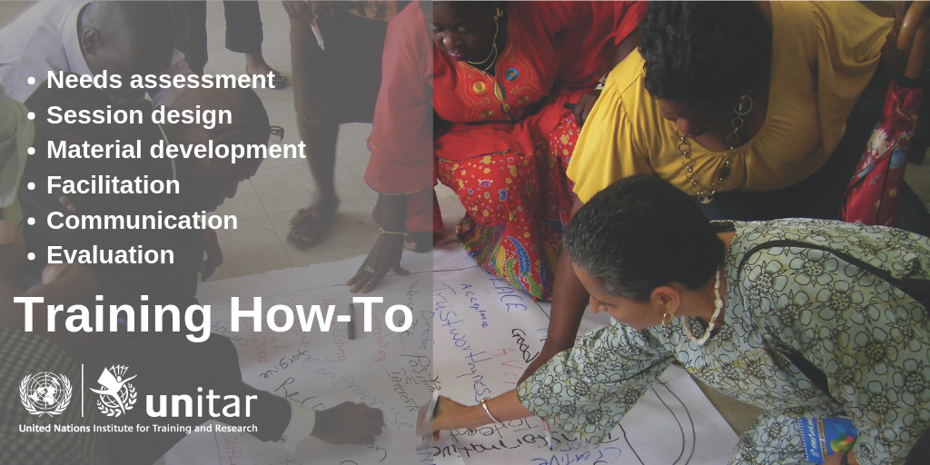 UNITAR Learning Solutions team releases its training facilitation guide for public access for ...